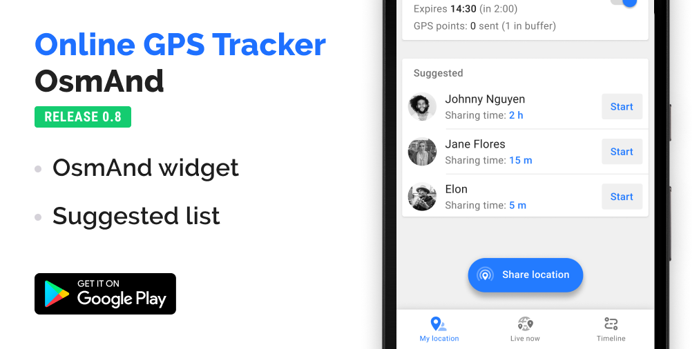 OsmAnd Online GPS Tracker 0.8 | OsmAnd